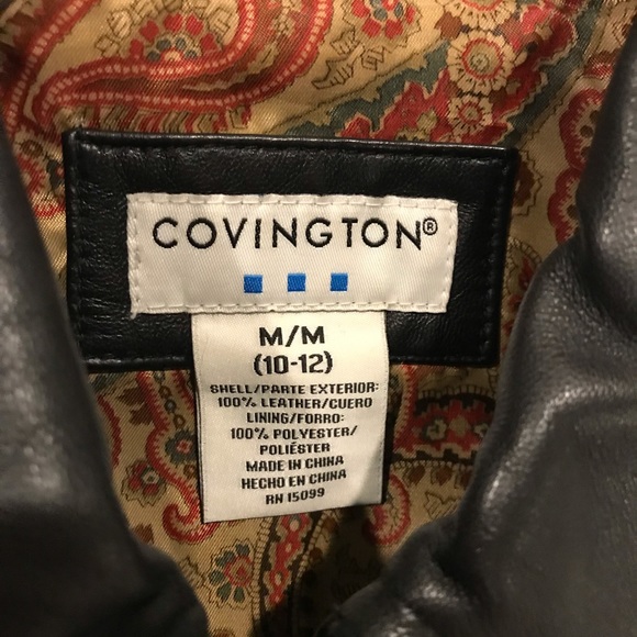 Convington | Jackets & Coats | Covington Black Leather Jacket | Poshmark